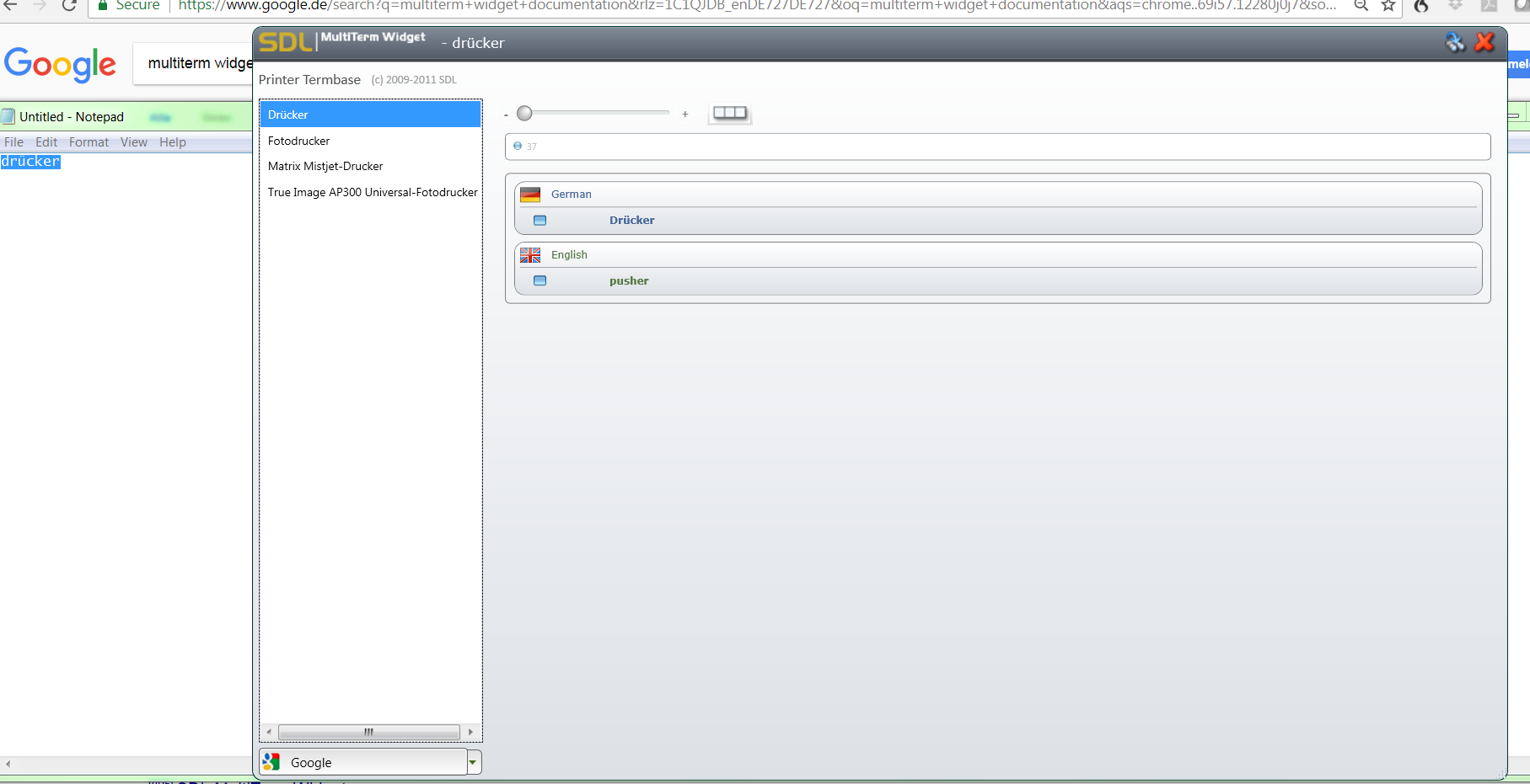 MultiTerm Widget - Recognizing and capturing text in different scripts ...