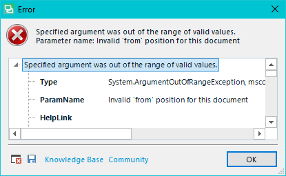 Studio 2019. Error while performing a "Find and Replace" operation. - 1. Trados Studio - Trados ...