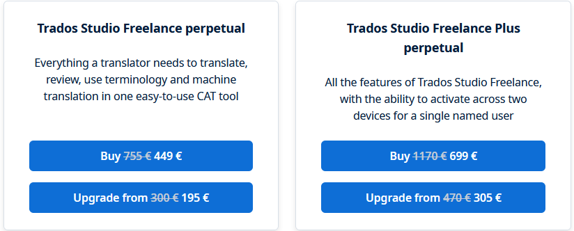 Current campaign (09/23) and a potential new release of "Trados Studio 2023"? - 2. Licensing and ...