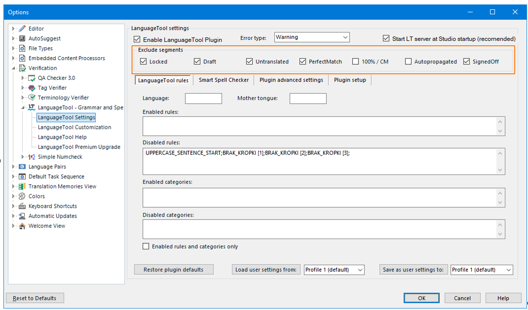 Issues with the LanguageTool plugin in Trados Studio 2024 - 2. RWS ...