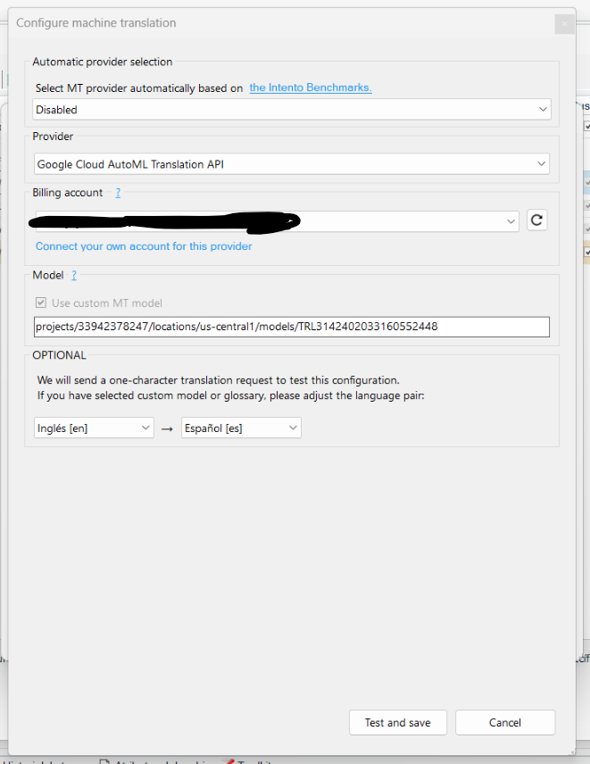 Not able to select Google AutoMT translation models in Trados via ...