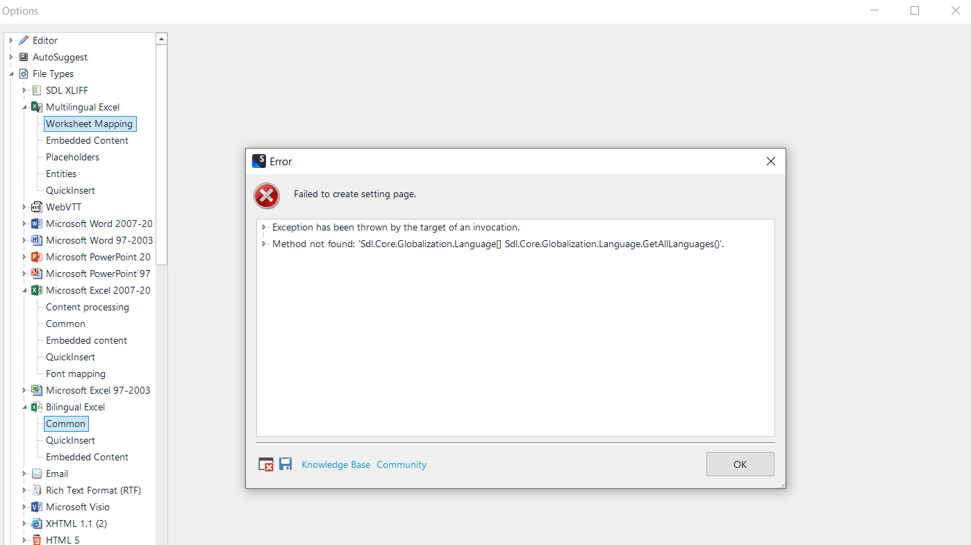 Error - Failed to create settings page - 2. RWS AppStore Applications - RWS AppStore - RWS Community
