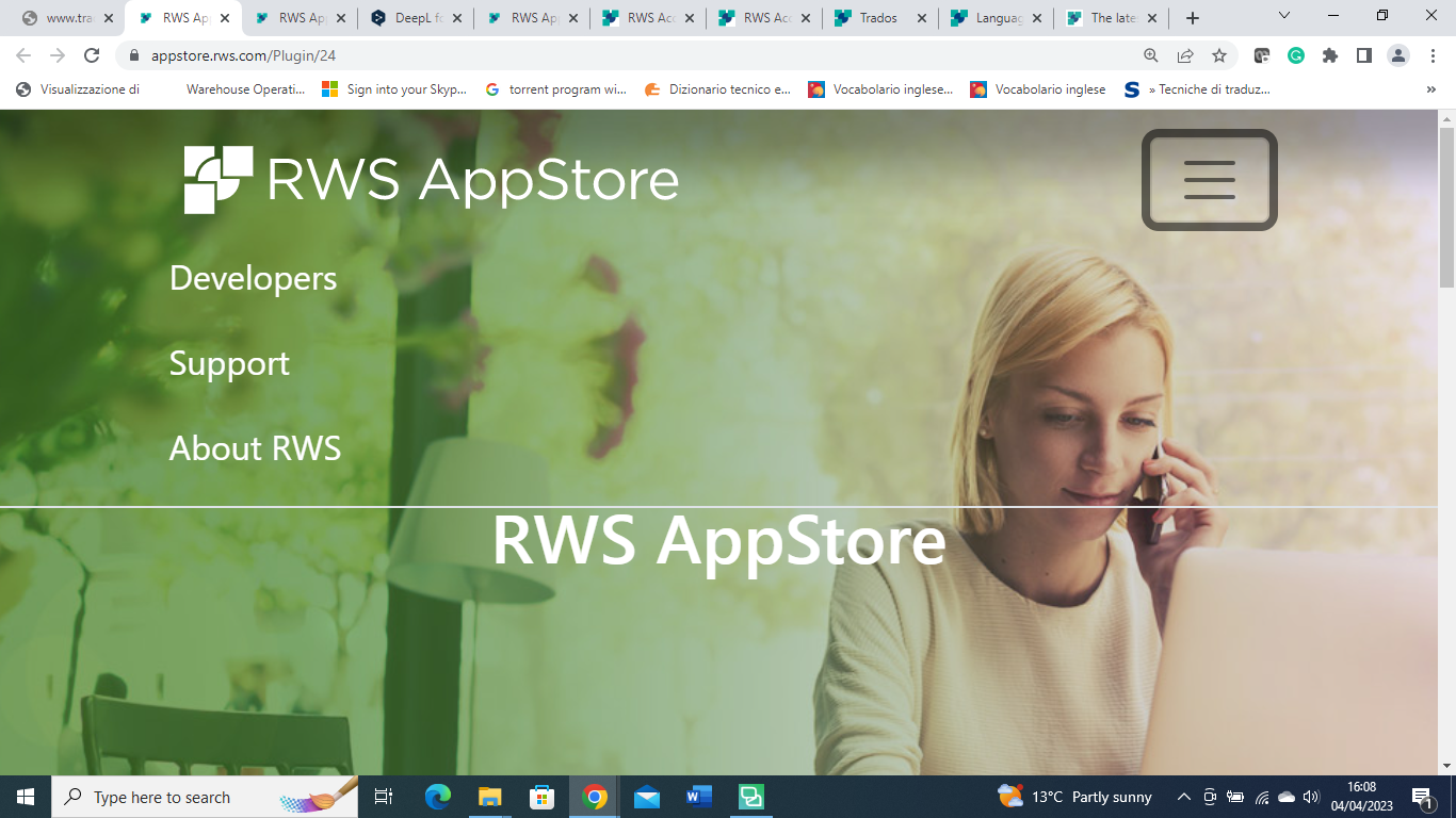 When i go to the RWS site i do not see the log-in Trados 2019 - 2. RWS AppStore Applications ...