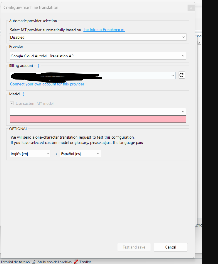 Not able to select Google AutoMT translation models in Trados via intento - 2. RWS AppStore ...