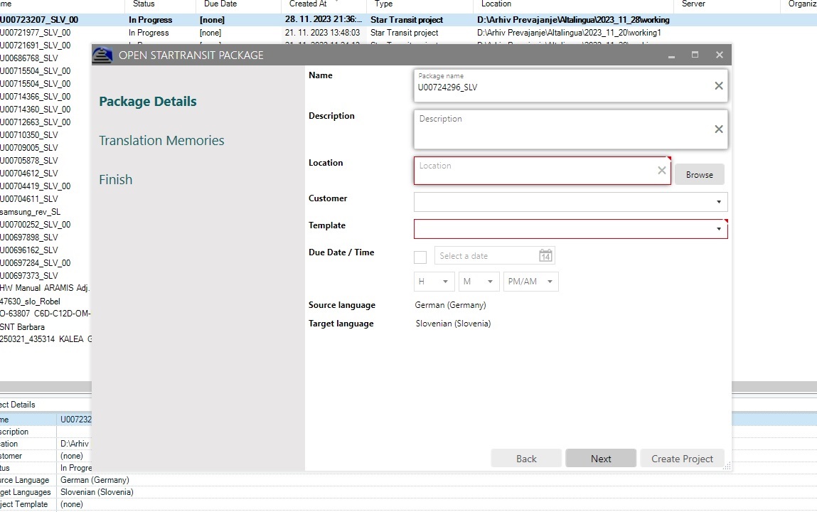 Default Template cannot be selected in TransitPackage Handler - 2. RWS ...