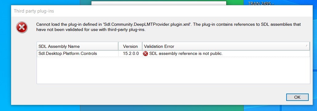 DeepL plug in Studio 2019 - 2. RWS AppStore Applications - RWS AppStore ...