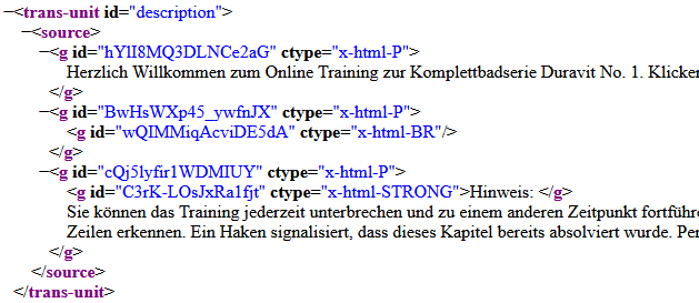 Multilingual Xml Tags In Target At Different Position And Spaces