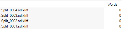 Split files with Studio views show a word count / analysis of 0 words ...