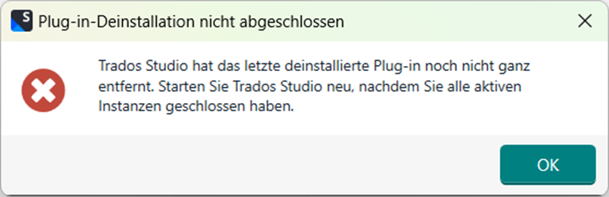 Error Message Plug in Studio 2022 SR2 - 17.2.9.18688 - 2. RWS AppStore ...