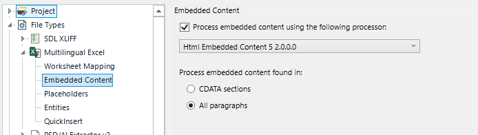 Multilingual Excel Plugin: embedded content duplicated in target file and non-ansi characters ...