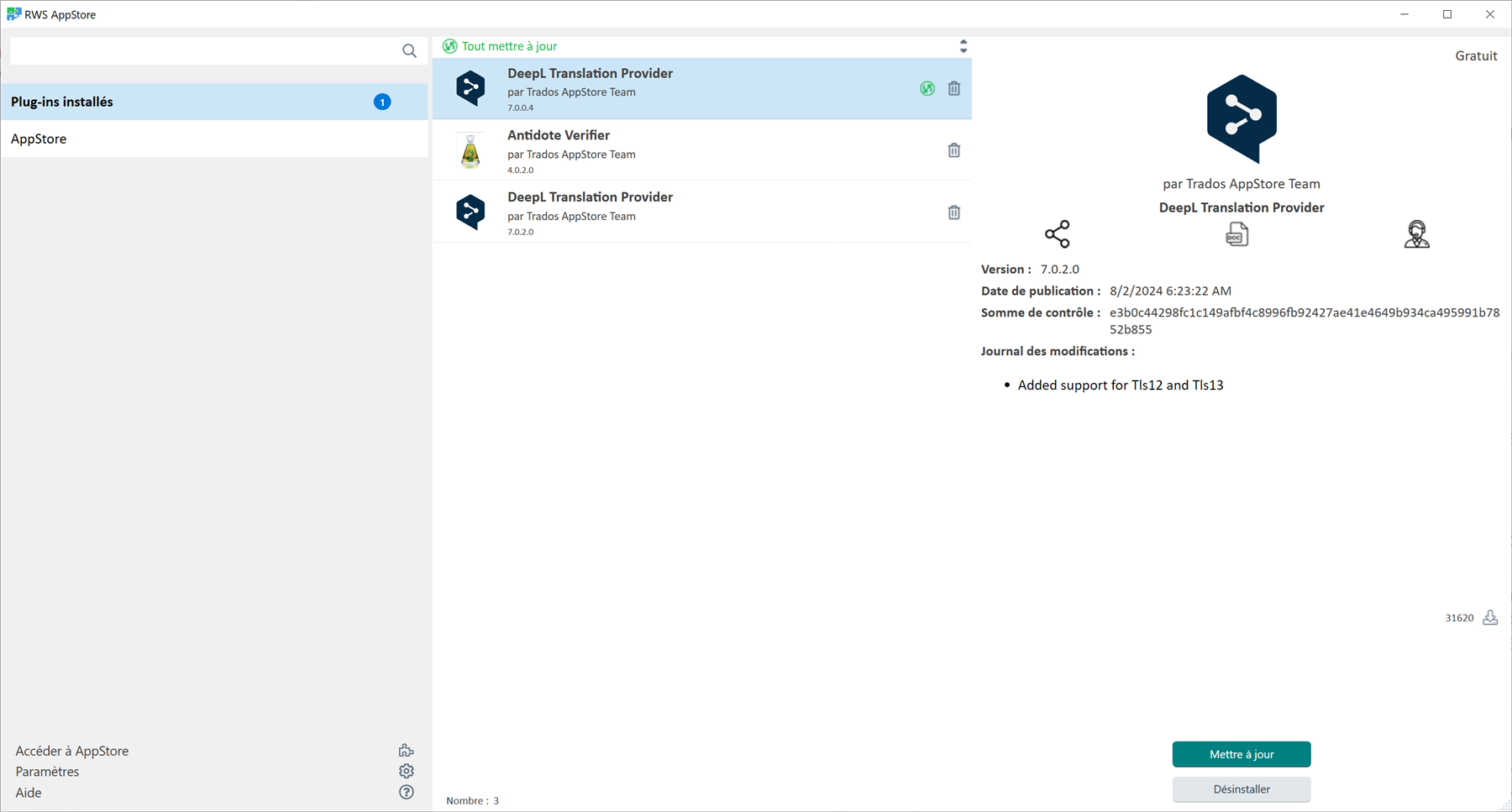 DeepL app update - 2. RWS AppStore Applications - RWS AppStore - RWS ...