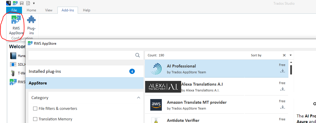 Trados 2022 refuses to download DeepL plug in from the app store - 2 ...