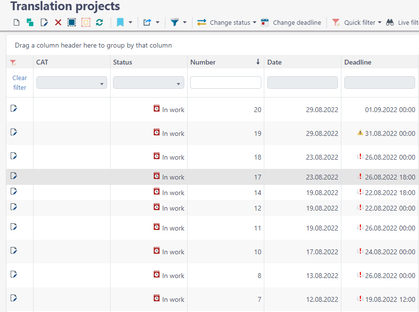 PM can't see all project statuses - 02 - Business Manager - Trados Business Manager - RWS Community