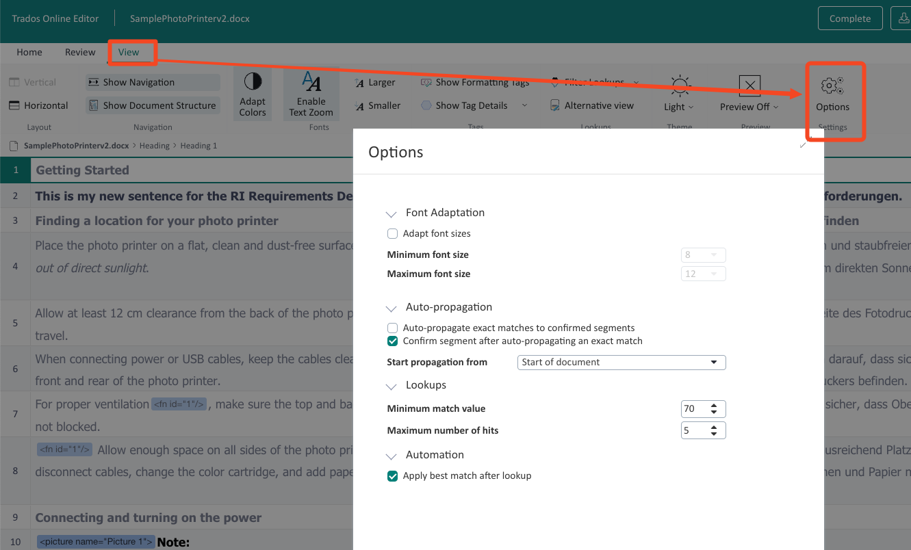 Implement setting auto-propagate settings in Studio from Trados Enterprise - why can´t this be ...