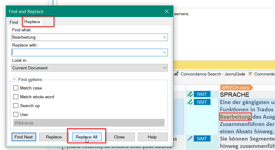How can I replace several terms in the document to be translated at ... How can I replace several terms in the document to be translated at ...