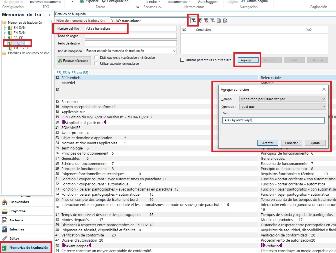 Filter/isolate translated segments based on Translation Unit ...