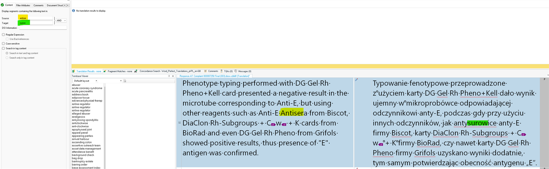 Highlight filter search results - 1. Trados Studio - Trados Studio - RWS Community
