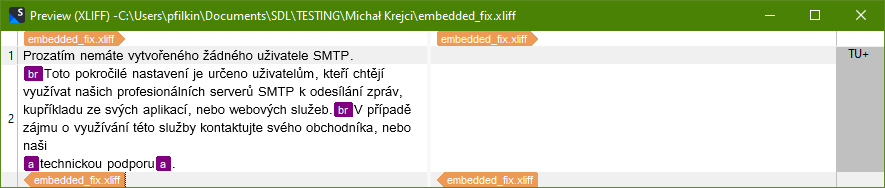 XLF identified as XLIFF 1.1-1.2 v 2.0.0.0 with embedded HTML removes all HTML tags from target ...