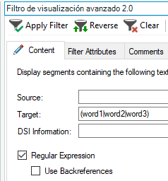 Is there any way to check if a formatting tag is present in the target without existing in the ...