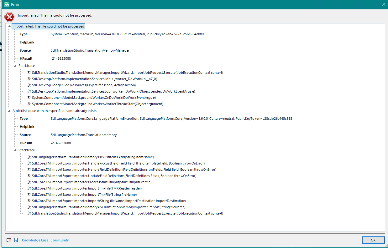 An Error A Picklist Value With The Specified Name Already Exists