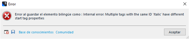 Internal error: Multiple tags with the same ID 'Documents.NoUnderlining' have different start ...