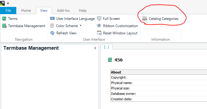 Unable to recreate a TB due to missing "catalog categories" - 3 ...