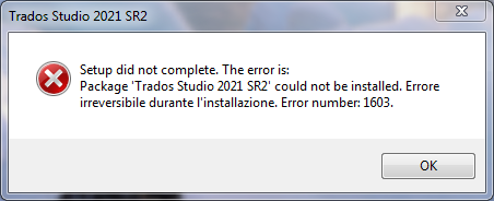 Error 1603 while updating Studio 2021 SP2 Freelance Plus - 2. Licensing and Installation ...