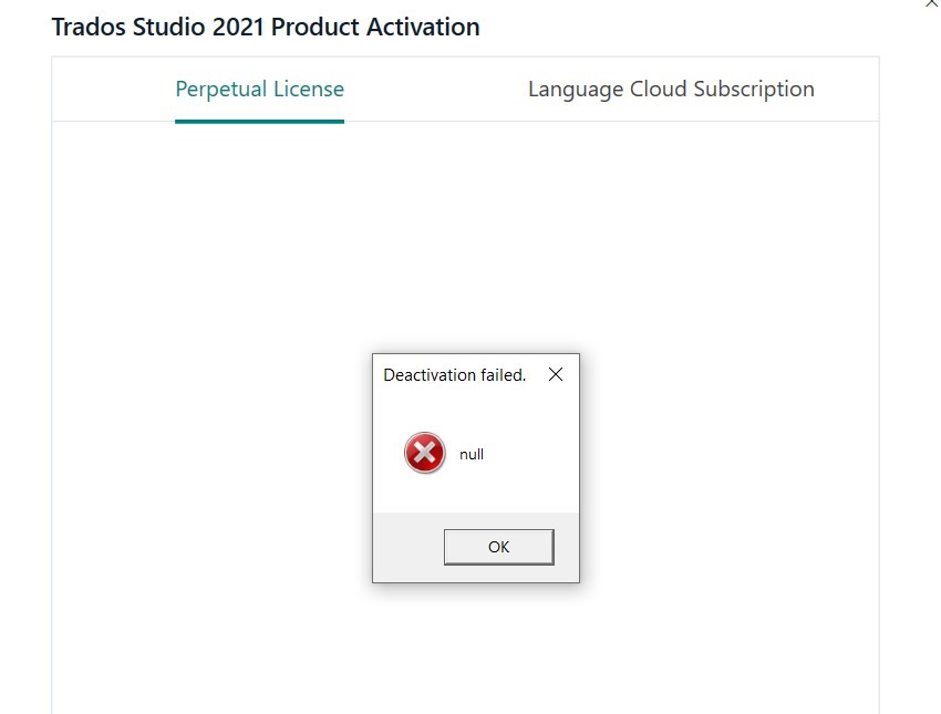 deactivate my licence of Trados 2021 - 2. Licensing and Installation - Trados Portfolio - RWS ...