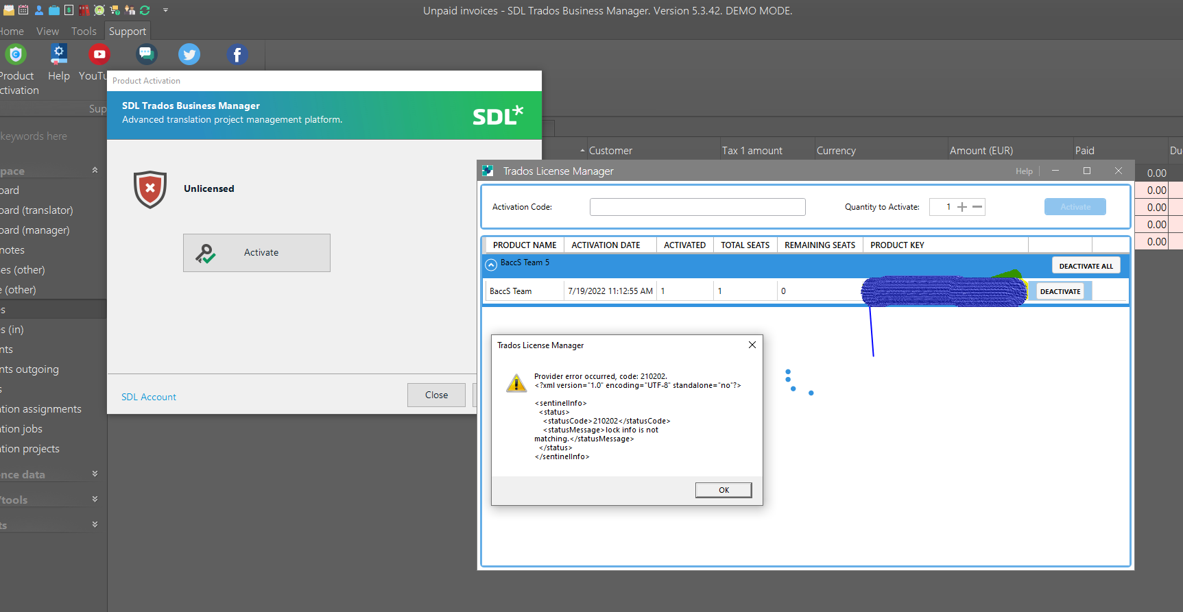 License manager - error code 210202 - 2. Licensing and Installation ...