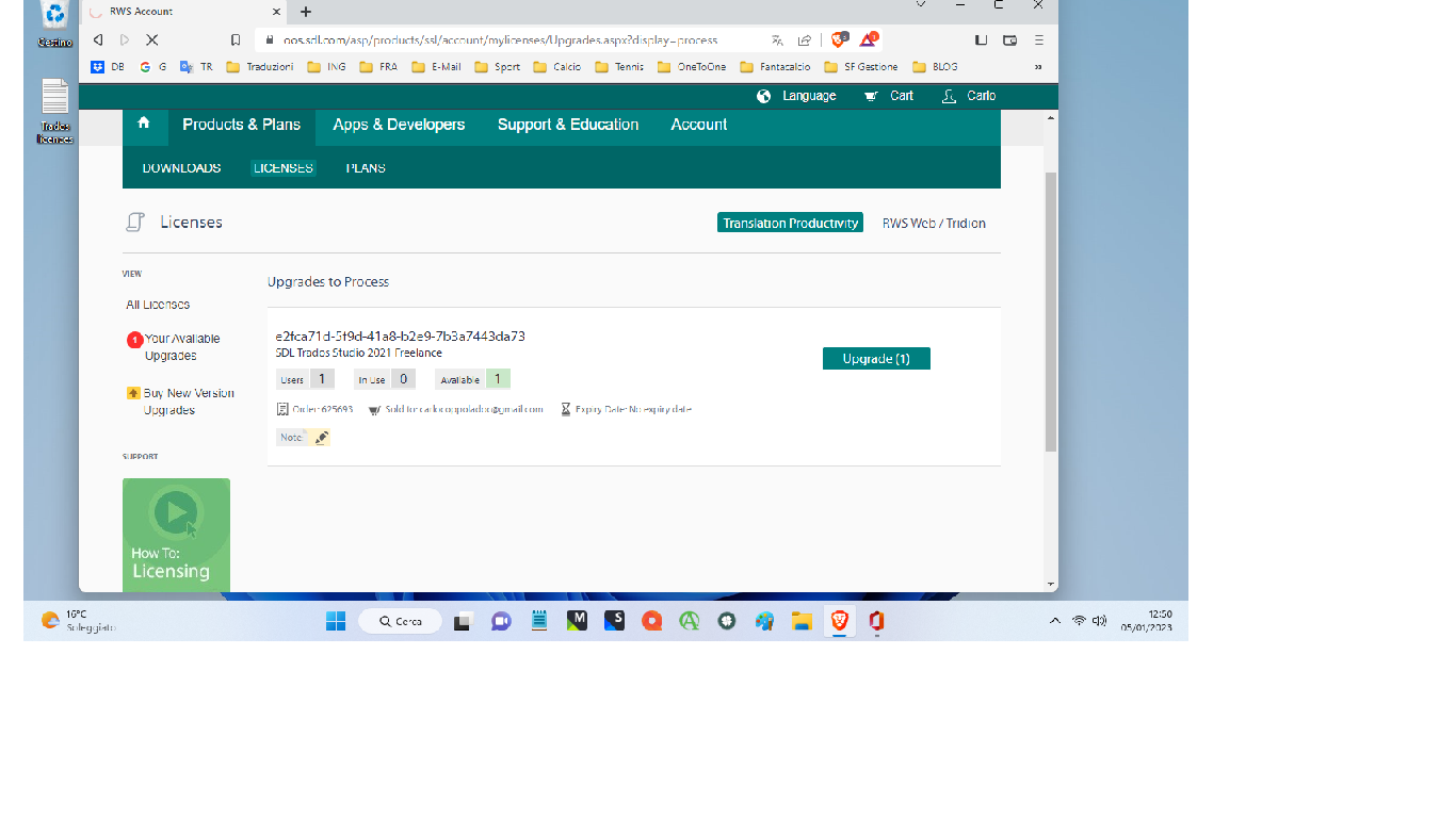 licence upgrade procedure - 2. Licensing and Installation - Trados ...