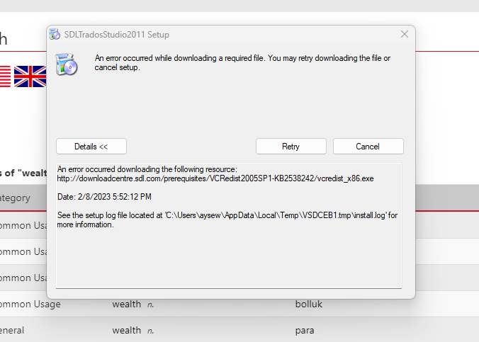 Error Message 2 Licensing And Installation Trados Portfolio Rws Community