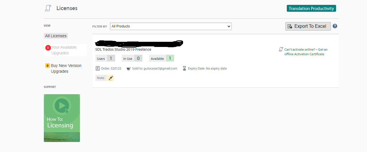 I can't find the reset license link - 2. Licensing and Installation ...