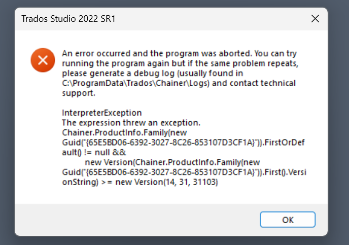 Cannot install Trados - 2. Licensing and Installation - Trados Portfolio - RWS Community