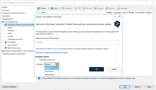 How to set formal or informal tone in DeepL Plugin - 2. RWS AppStore ...