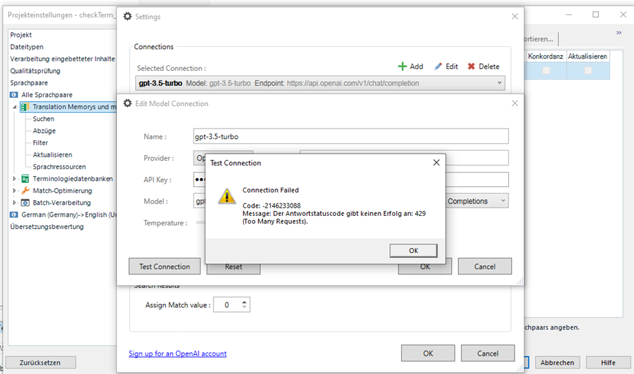 API connection with OpenAI and Studio 2024 not possible (AI Assistant ...
